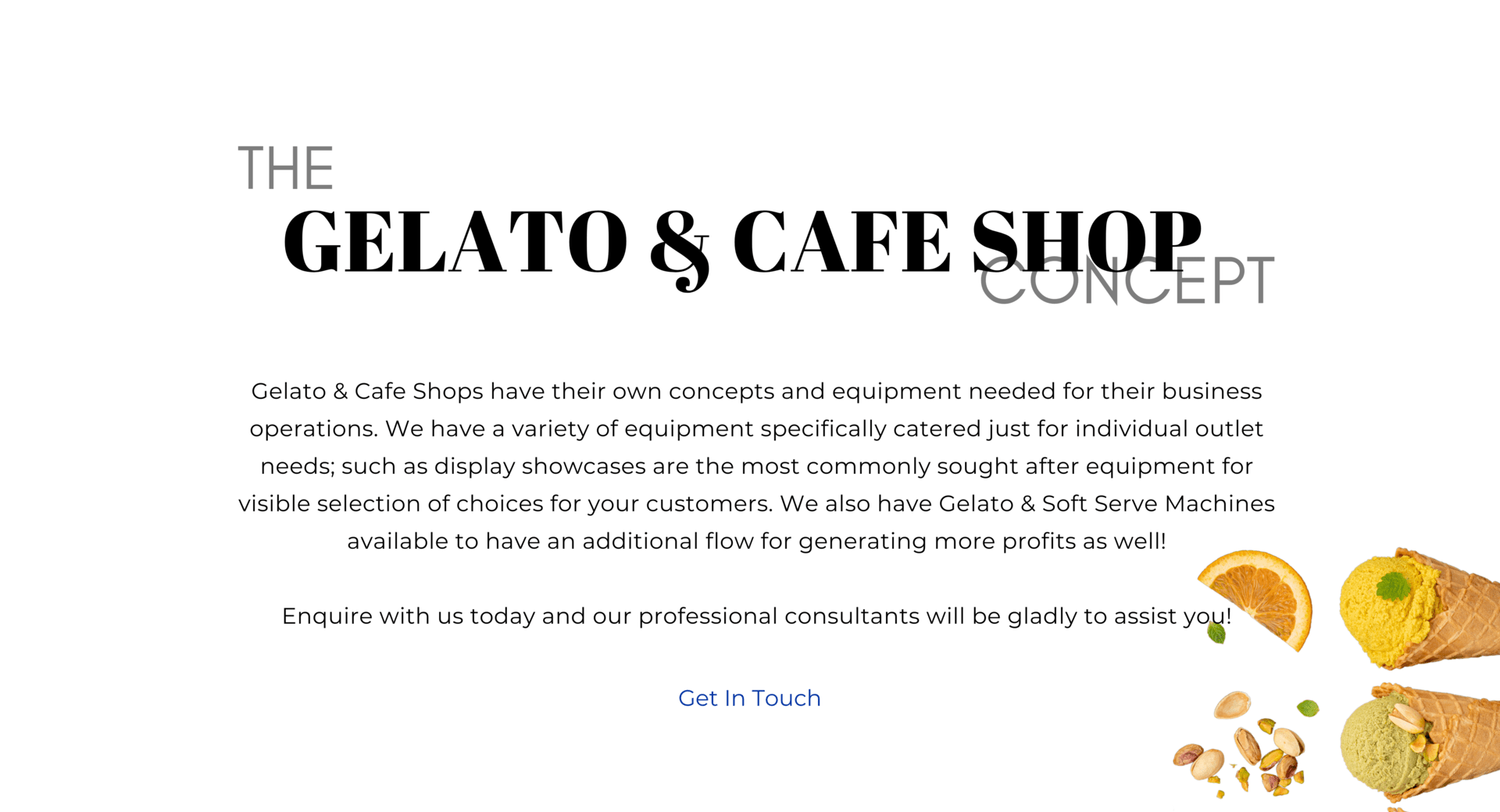 Cafe & Gelato Shops Concept | Singapore Commercial Refrigeration | Idea