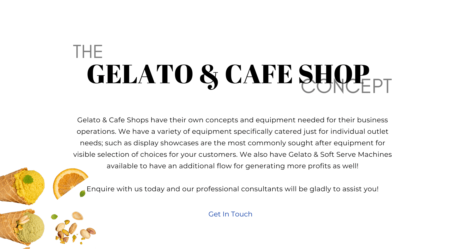 Cafe & Gelato Shops Concept | Singapore Commercial Refrigeration | Idea