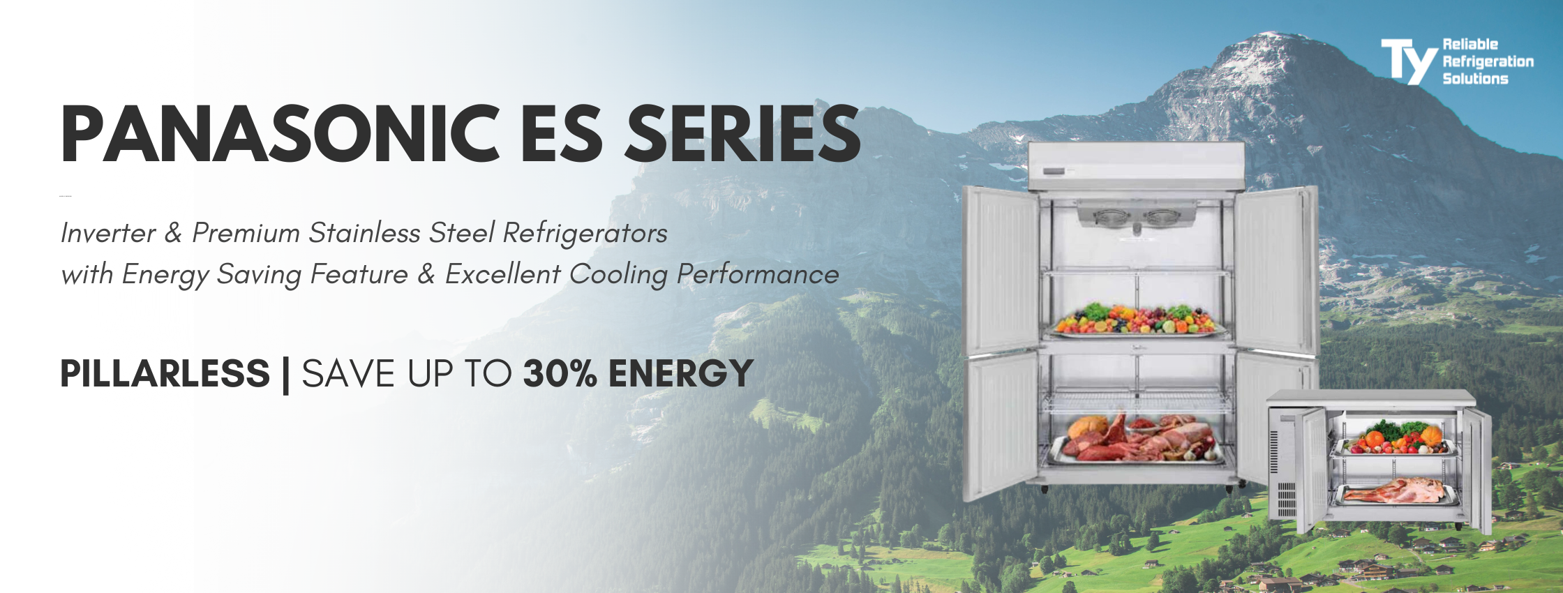 Panasonic ES Upright Chiller | Stainless Steel Fridges in Singapore