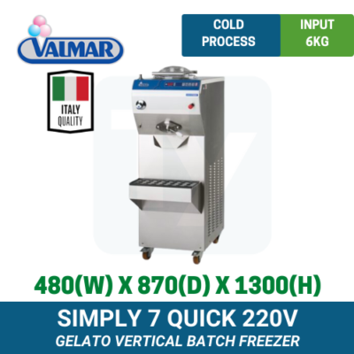 SIMPLY 7 QUICK 220V Valmar Simply Series Vertical Batch Freezer
