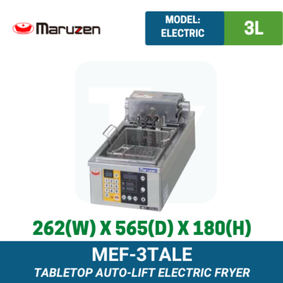 MEF-3TALE Maruzen Tabletop Electric Fryer Auto-Lift Series